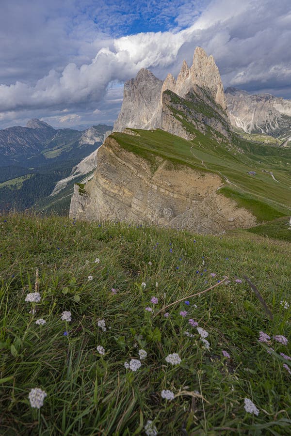 Seceda Peak stock photo. Image of italy, dolomite, rock - 332673000