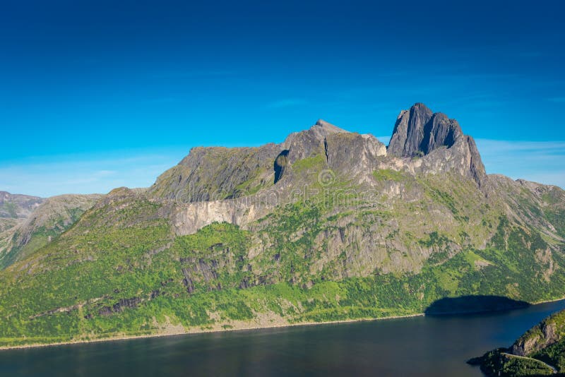 Mountain Landscape of Senja Island in Norway Stock Photo - Image of ...