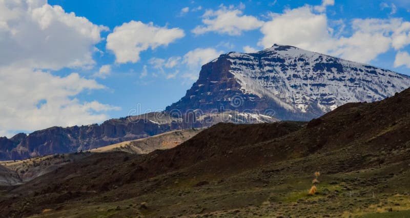 Mountain Landscape, Snow in the Mountains in Spring in Montana Stock ...