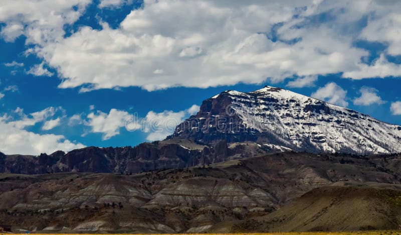 Mountain Landscape, Snow in the Mountains in Spring in Montana Stock ...
