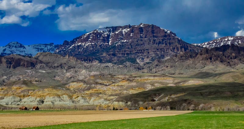 Mountain Landscape, Snow in the Mountains in Spring in Montana Stock ...