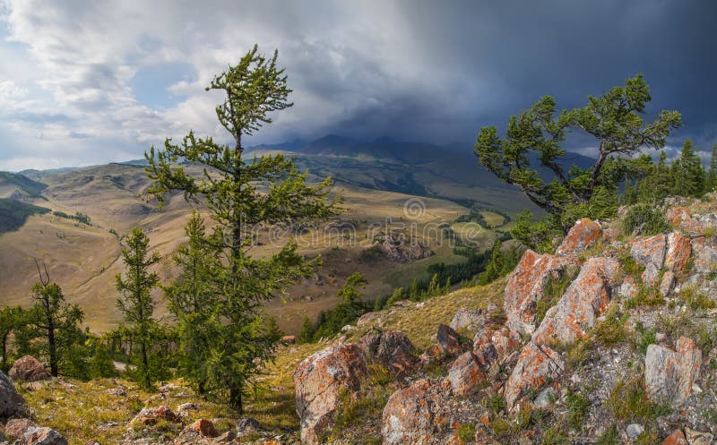 Mountain Landscape, Stormy Sky Stock Image - Image of clouds, summer ...