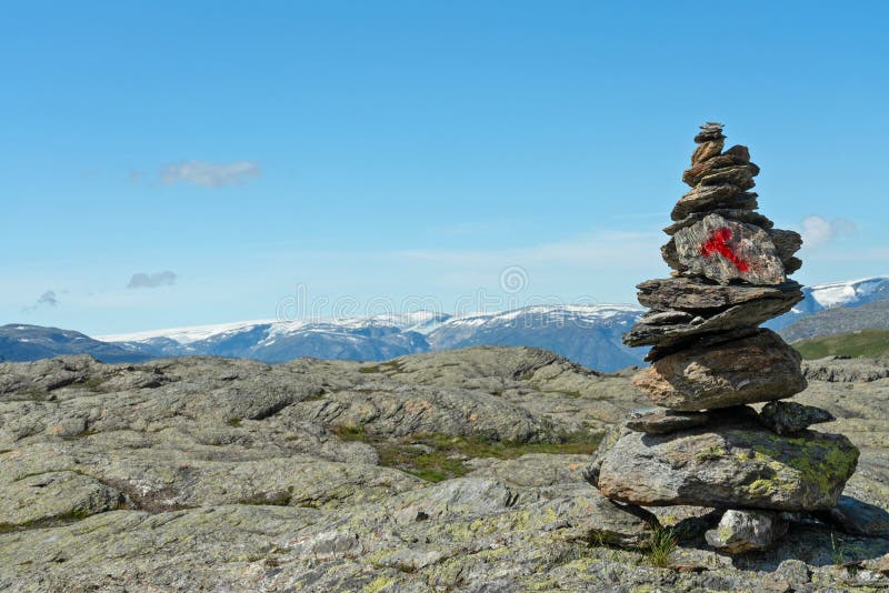 Mountain Landscape, Way To Trolltunga Rock, Odda, Norway Stock Image ...