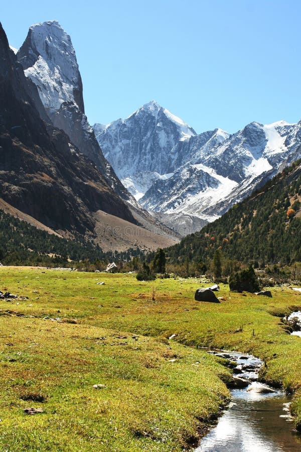 Dhauladhar Himalayan Mountain Range India Stock Image - Image of cliffs ...