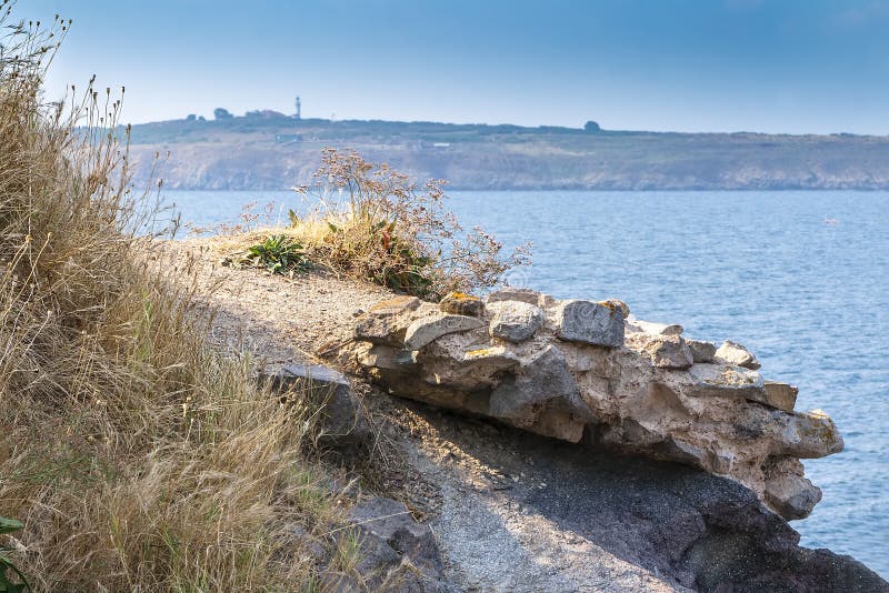 Mountain ledge and path stock photo. Image of background - 113699258