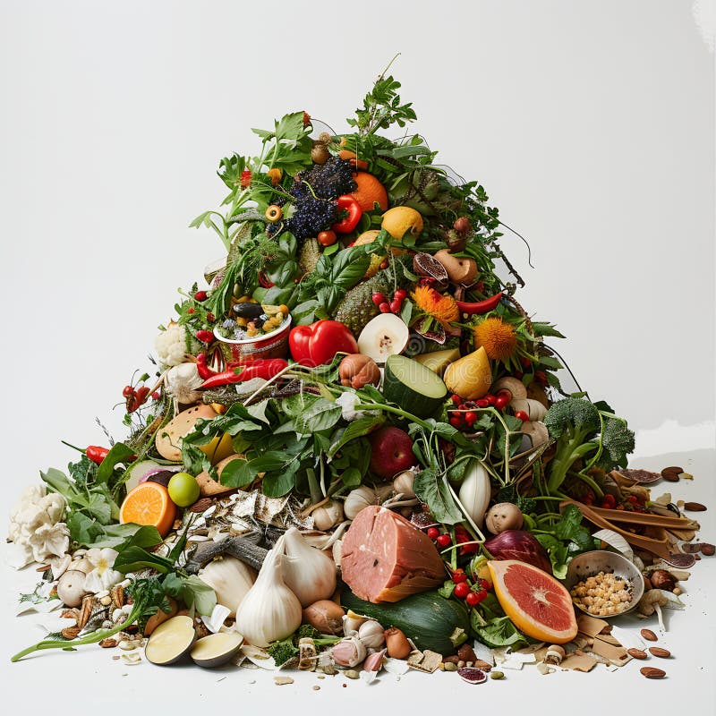 A Mountain with Leftover Food Isolated on a Transparent Background ...