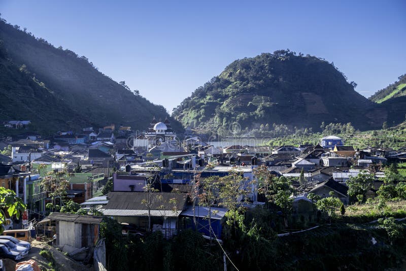 Mountain stock image. Image of lembah, cityscape, dieng - 153090263