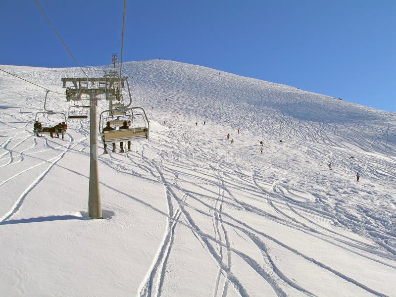 The Mountain Lift for Skiers Stock Photo - Image of season, travel: 7533286