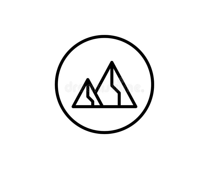 Mountain line icon stock vector. Illustration of outdoor - 193083109