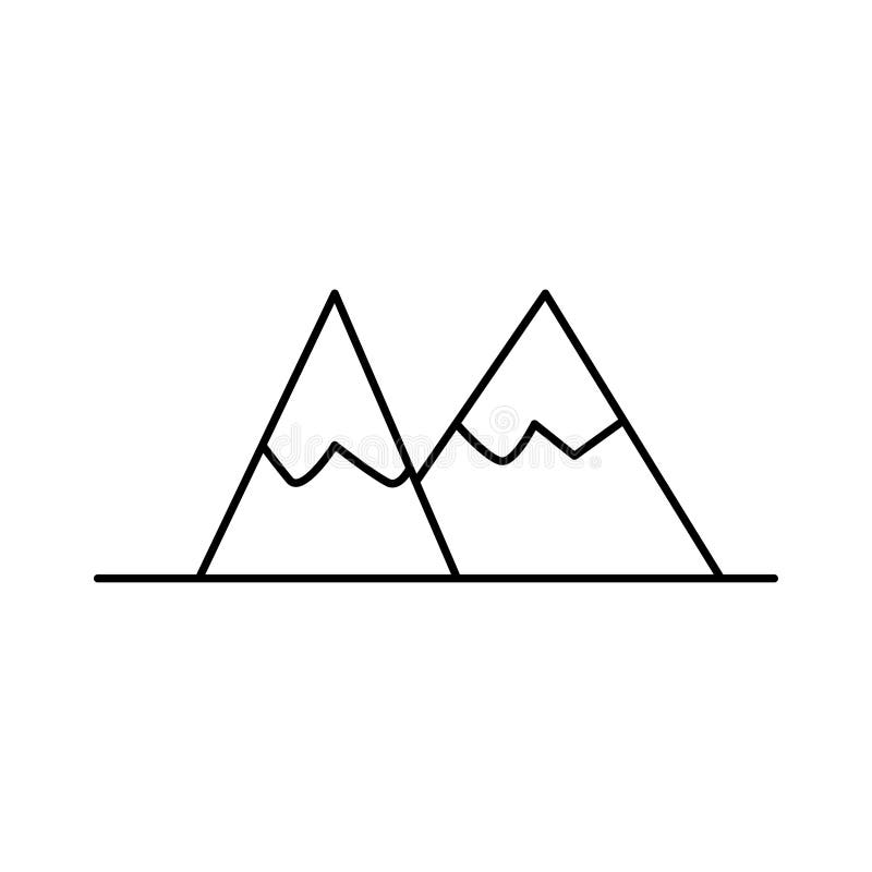 Mountain Line Icon. Winter Icon. Simple Design Editable. Design ...
