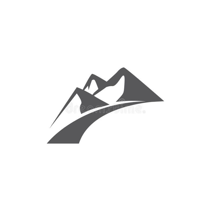 Mountain Logo Abstract Design Template Road Illustration Vector Stock ...