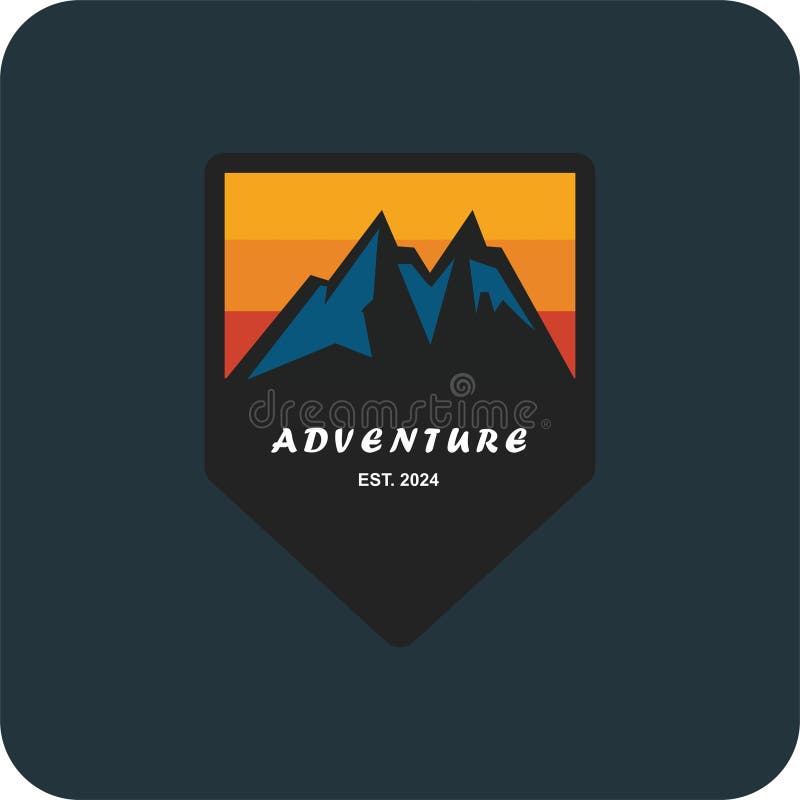 Mountain Logo , Adventure Logo Stock Illustration - Illustration of ...