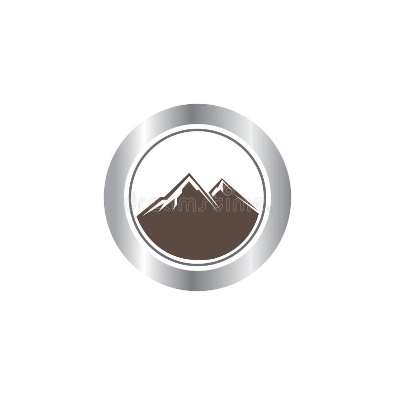 Mountain Logo Circle Frame Design Vector Illustration Stock Vector ...