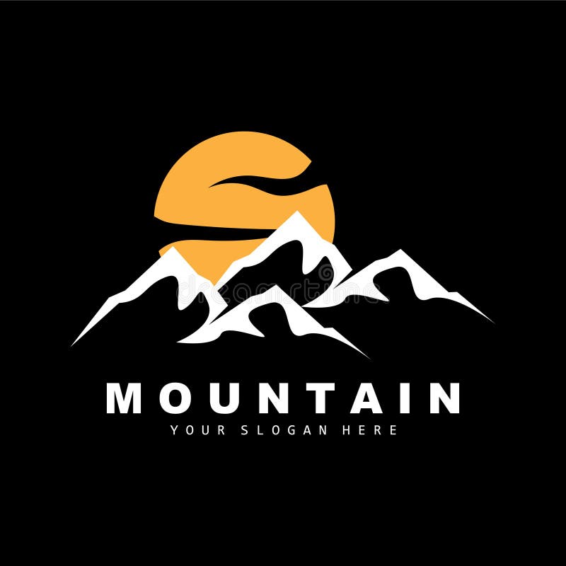 Mountain Logo Design, Vector Place for Nature Lovers Hiker Stock Vector ...