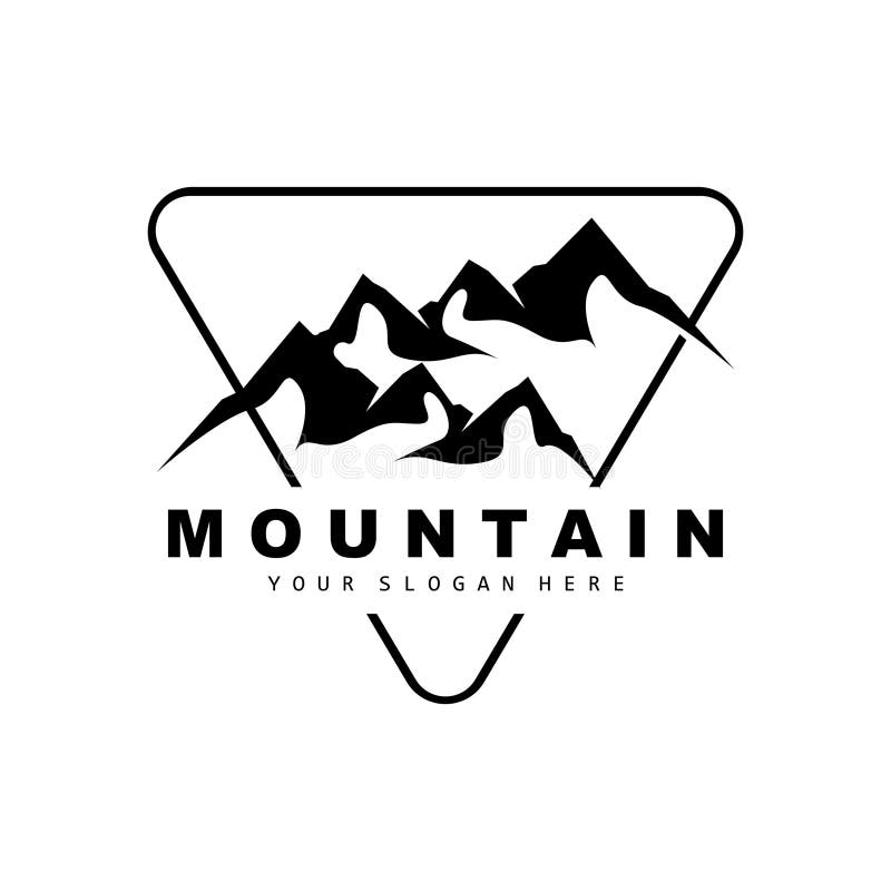 Mountain Logo Design, Vector Place for Nature Lovers Hiker Stock Vector ...