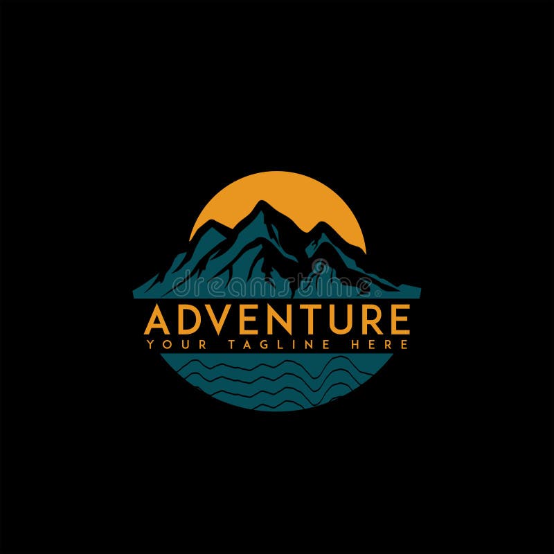 Mountain Logo Design Tamplate Stock Illustration - Illustration of ...