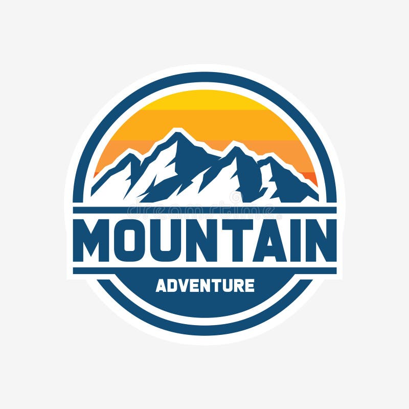 Mountain Logo Vector Badge Emblem Design Template Set Stock ...
