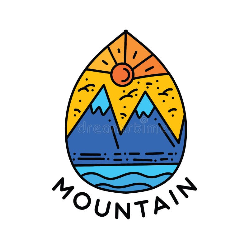 Mountain Logo Vector Design Graphic Emblem for Adventure Stock Vector ...