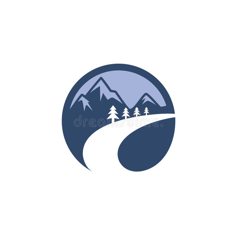 Mountain Logos, Simple Hill and Mountain Logo Template Stock Vector ...