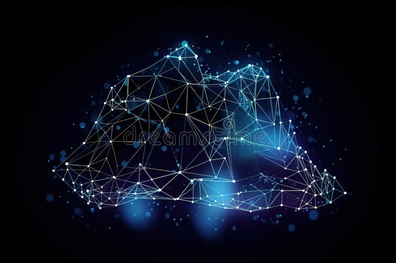 Mountain Look-a-like Graph in Colourful Lines and Black Background ...