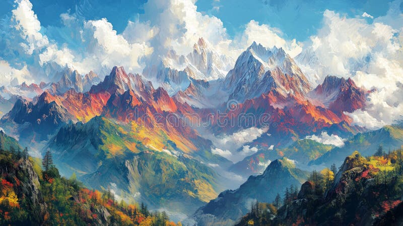 Mountain Majesty: an AI-Generated Hyperrealistic Landscape Stock Photo ...