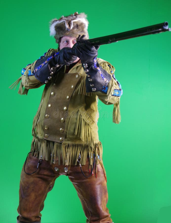 Mountain Man with Muzzle Loader Rifle Stock Photo - Image of casual ...