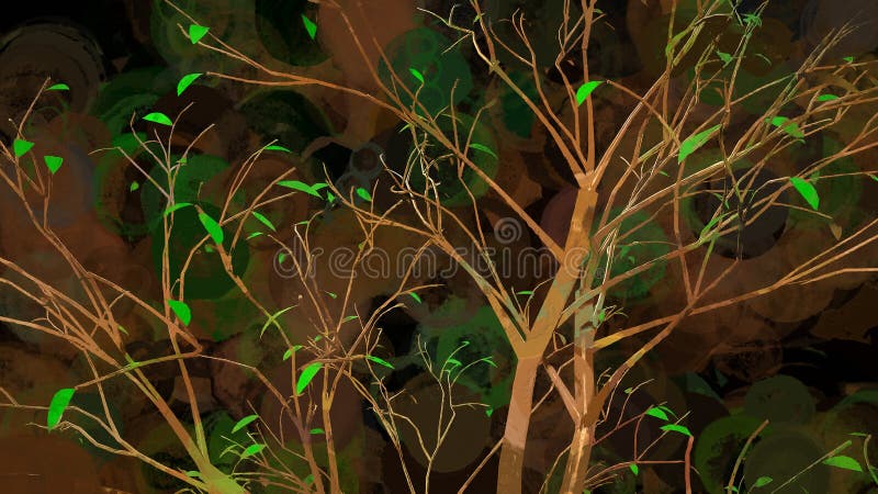 Mountain Maple Tree Botanical Digital Stock Photo - Image of foliage ...