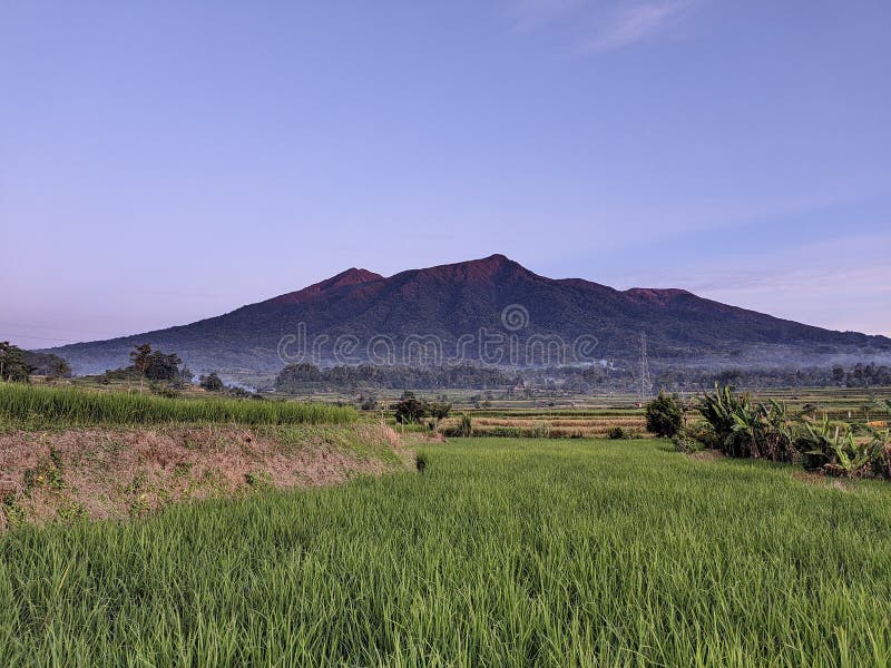 Mountain Marapi West Sumatera. Stock Image - Image of sumatera, hill ...