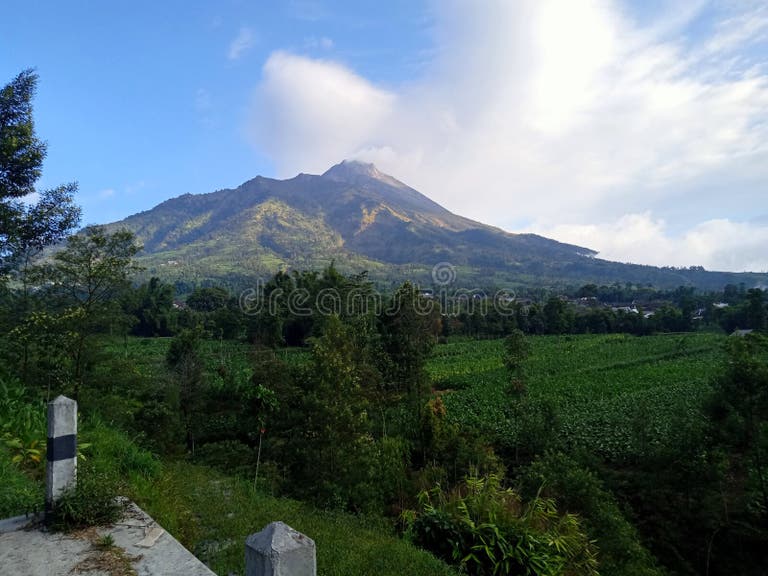 Mountain merapi stock photo. Image of mountain, indonesia - 261748790