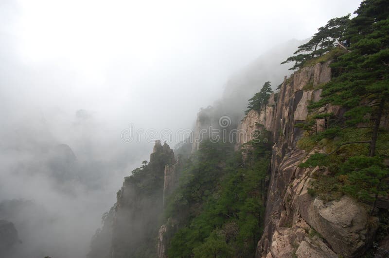 Mountain in the mist stock image. Image of travel, veil - 8004287