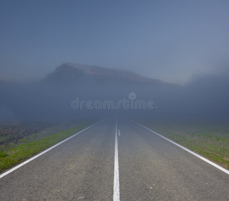 Mountain mist and road stock image. Image of mountain - 105582661