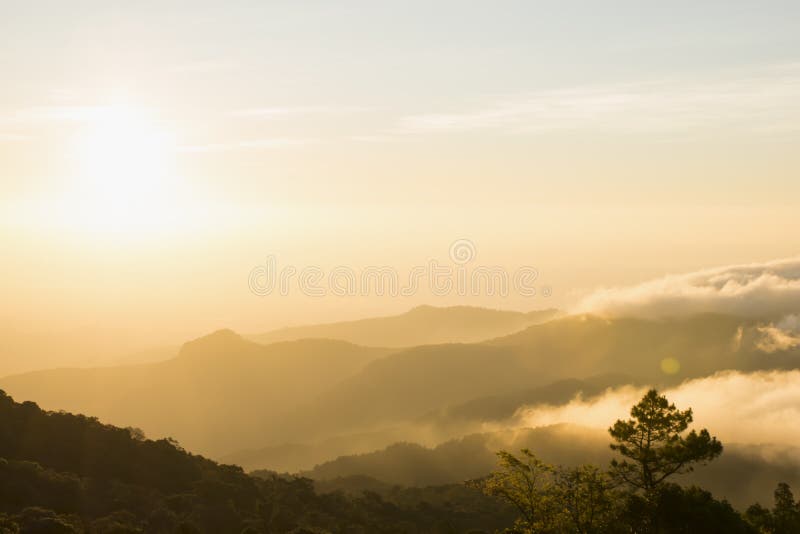 Mountain Mist sea of mist stock image. Image of mountains - 180683809