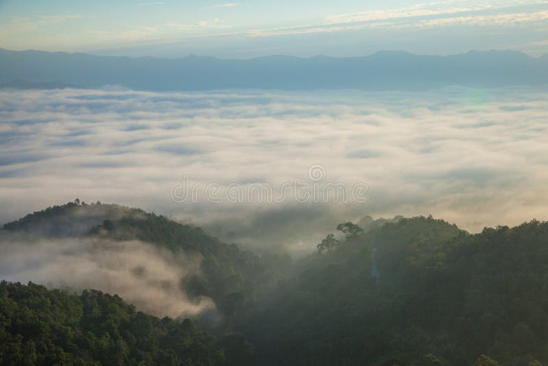 Mountain and mist stock photo. Image of italy, dusk, mist - 82100552