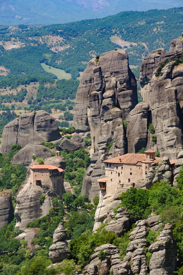 Mountain Monastery in Meteora, Greece Stock Photo - Image of cliff ...