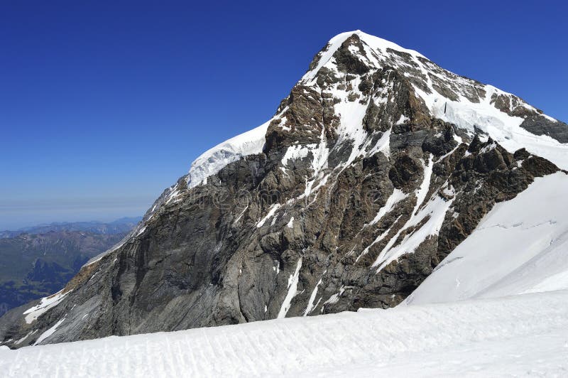 The Monch Mountain in Switzerland Stock Image - Image of switzerland ...