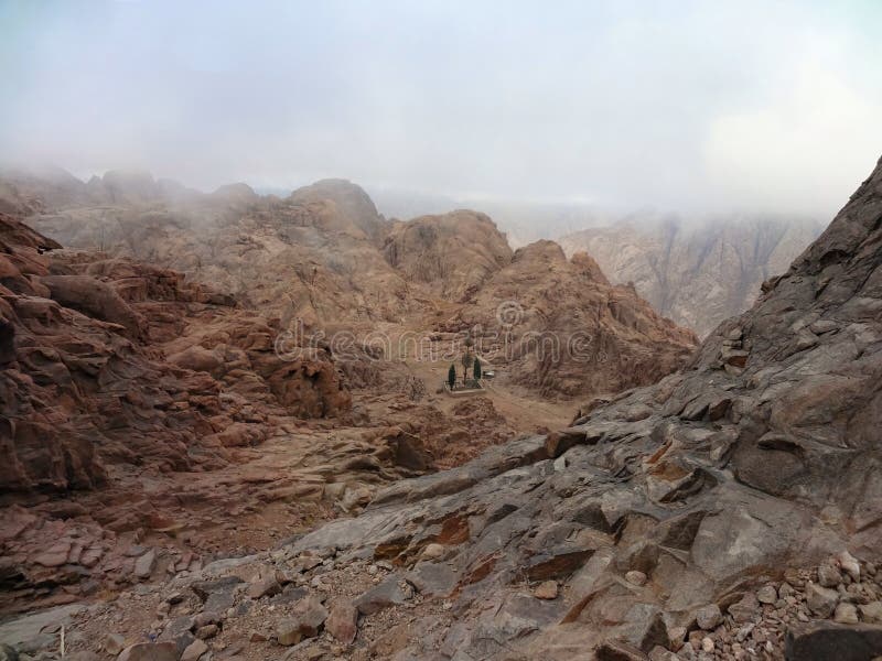 The Mountain of Moses, Sinai Stock Photo - Image of ascent, friar ...