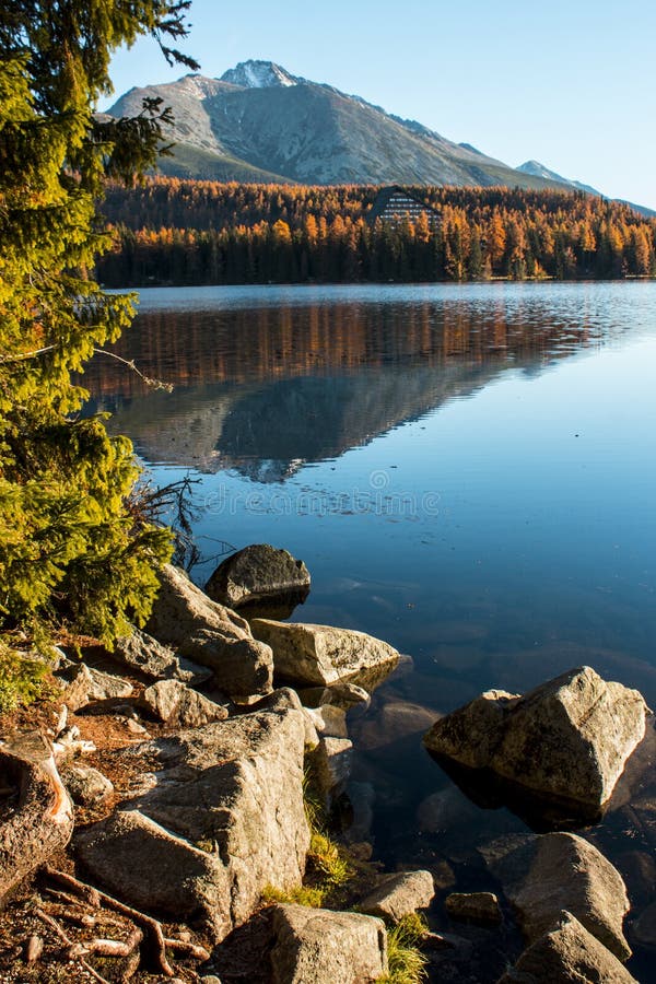 Mountain stock photo. Image of europe, loch, trees, reflection - 87746920