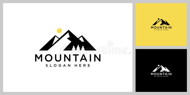 Mountain Nature Vector Design Template Stock Illustration ...