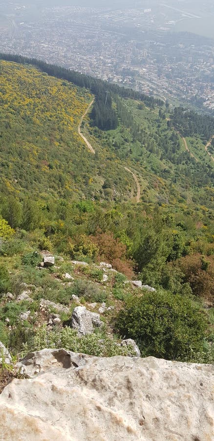 A Mountain and a Nice Rock Beautiful Nature Stock Image - Image of ...