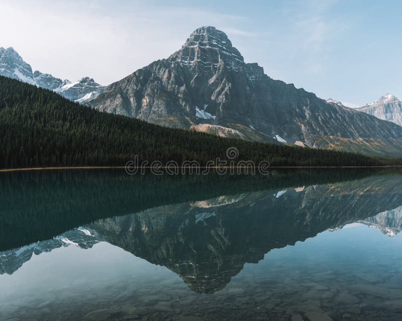 Mountain with Nicely Calm Water Reflection Stock Photo - Image of ...