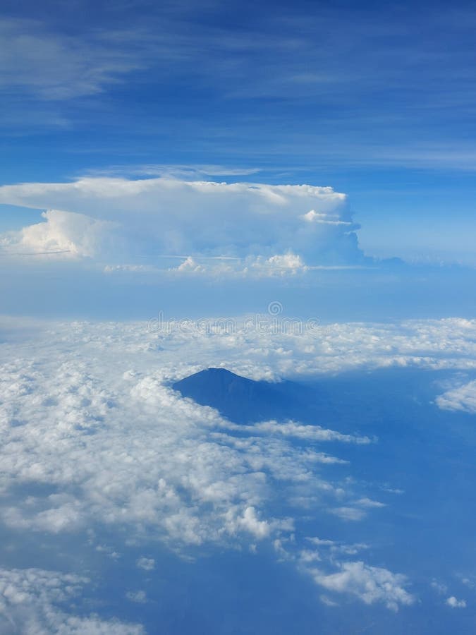 Mountain Over Java Island in Indonesia Stock Photo - Image of cloud ...