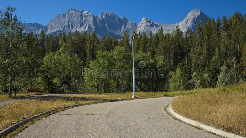 Mountain Panorama at Bow River Loop Trail in Canmore,Alberta,Canada ...