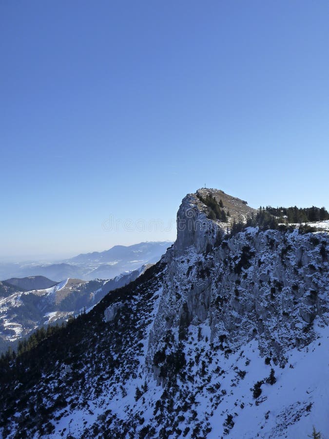 Mountain Panorama of Breitenstein Mountain, Bavaria, Germany, in ...