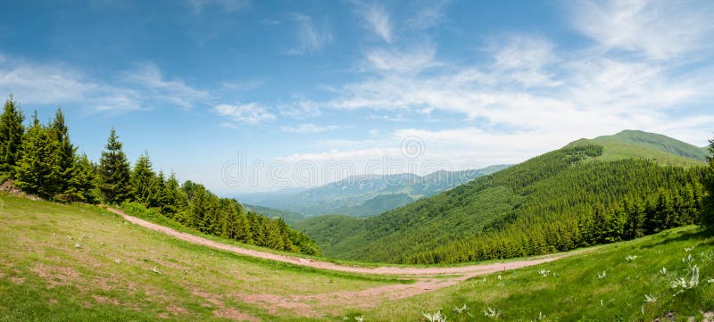 Mountain Panorama on a Clear Summer Day. Stock Photo - Image of summer ...