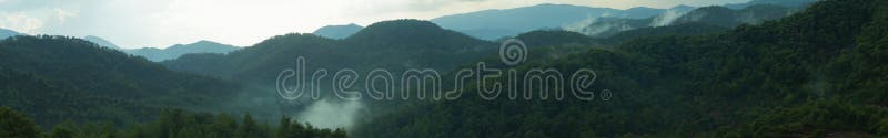 Mountain Panorama with a Dramatic Sky Background Stock Photo - Image of ...