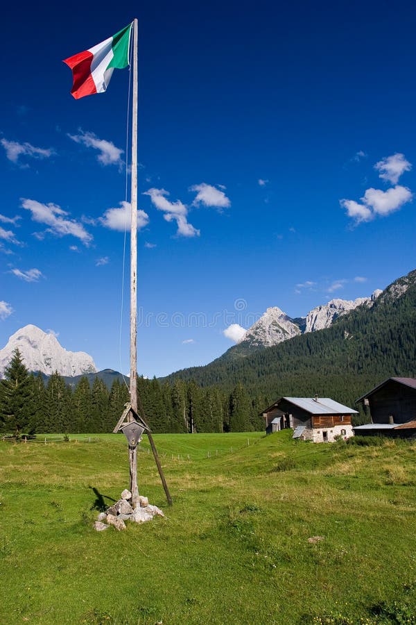 Snowy Landscape of Italian Alps on Winter Stock Image - Image of frozen ...