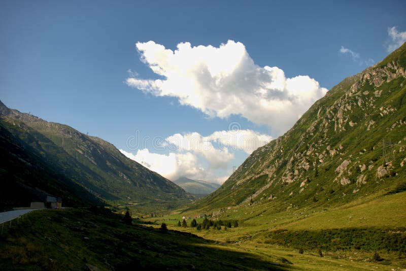Mountain Panorama at the Lukmanierpass in Switzerland 30.7.2020 Stock ...