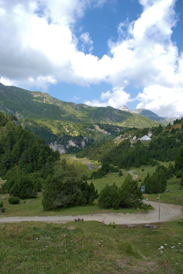Mountain Panorama at the Lukmanierpass in Switzerland 30.7.2020 Stock ...