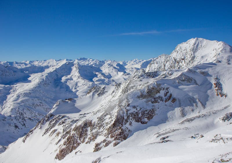 Mountain Panorama in the Stubai Alps Stock Image - Image of horizon ...