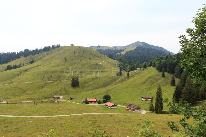Mountain Panorama View in Bavarian Alps at German Alpine Road, Germany ...